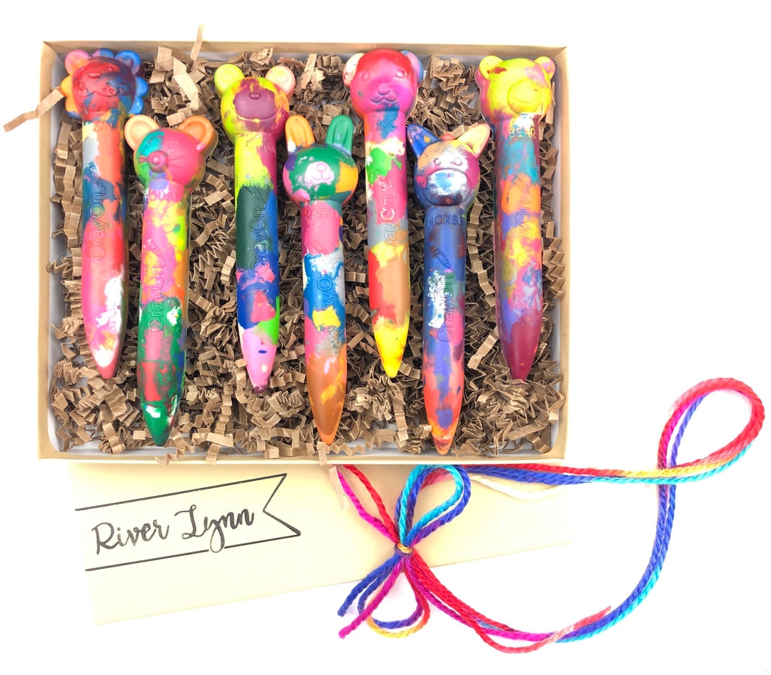 Barnyard Animal BIRTHDAY Party Favors, Upcycled Crayon Art, Pet Crayons ...