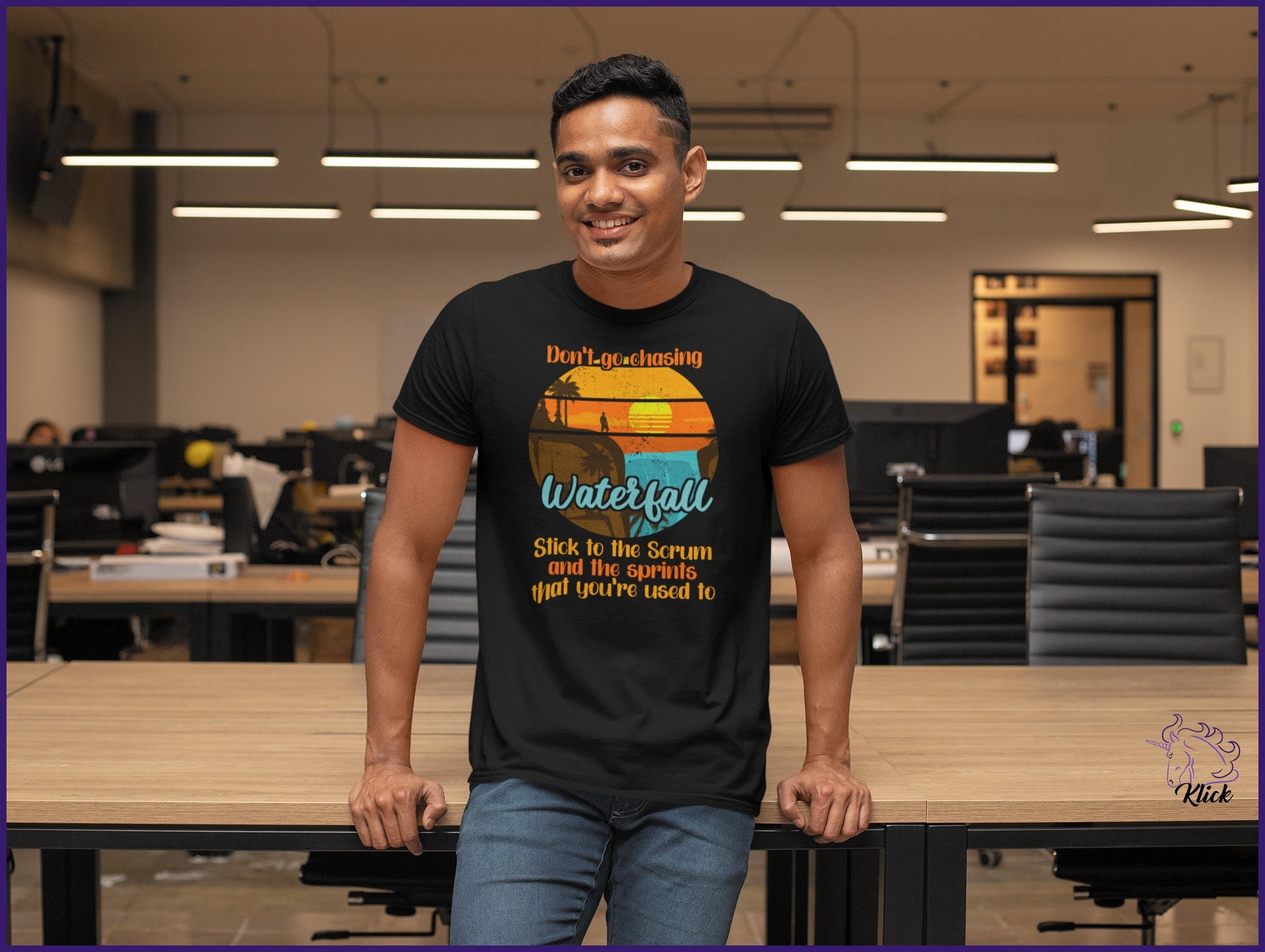 Funny Agile Shirt, Waterfall Vs Agile Project Management T-shirt ...