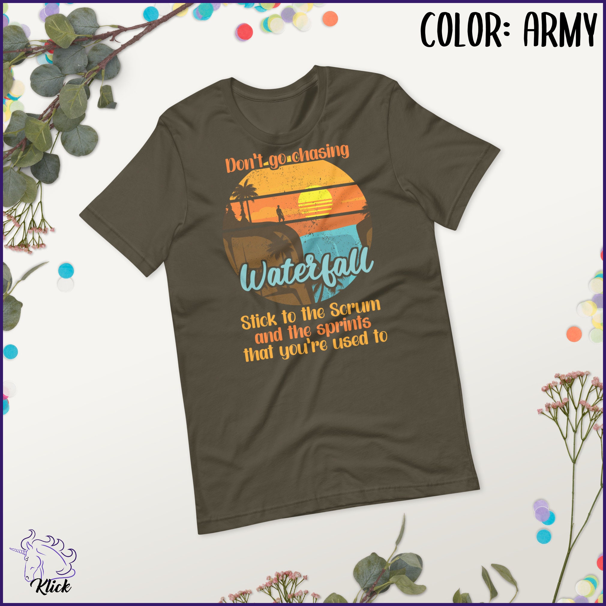 Funny Agile Shirt, Waterfall Vs Agile Project Management T-shirt ...