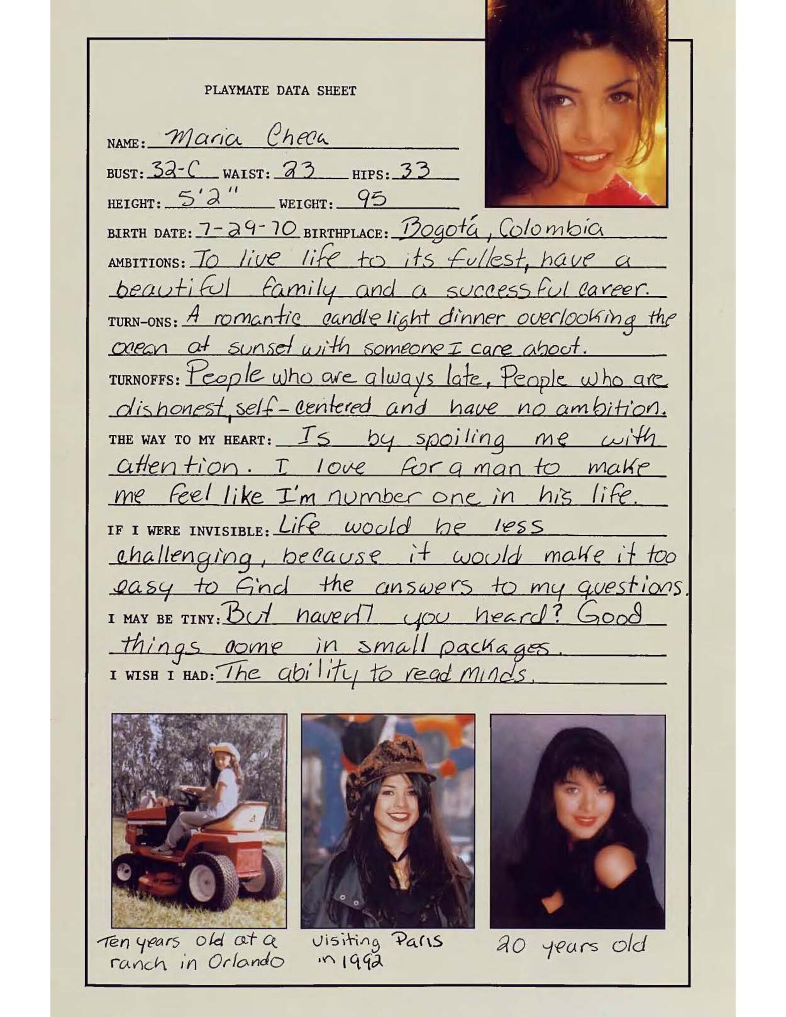 Maria Checa Miss August 1994 Nude Playboy Photos Playmate | Etsy