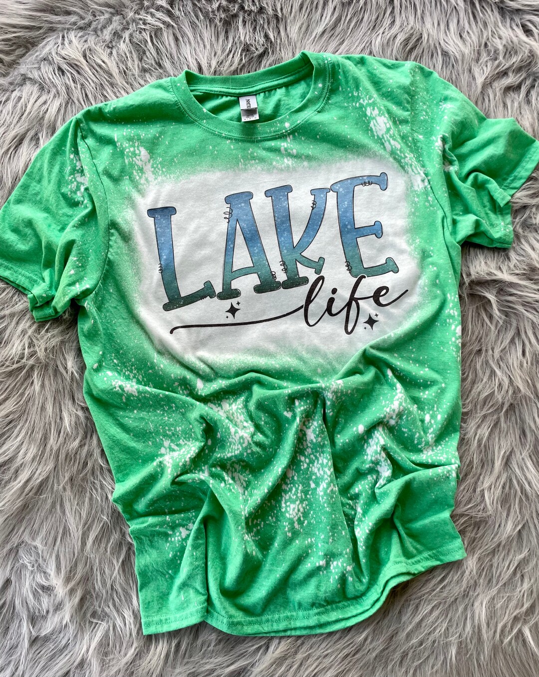 Lake Life Tee Lake Life Bleached Tee Distressed T Shirt - Etsy