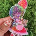Strawberry Girl Glitter Vinyl Sticker: Kawaii Laptop Decal - Etsy