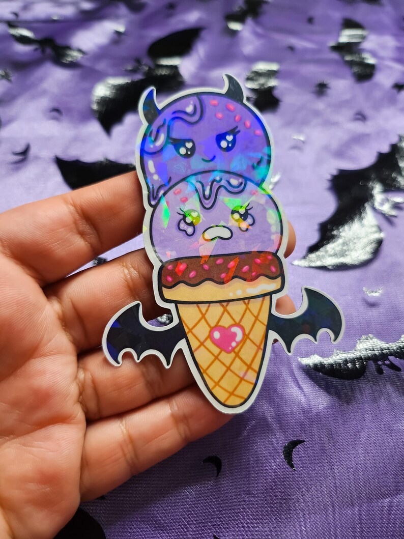 Spooky Ice Cream Cone Magnet, Pastel Goth Fridge Decor - Etsy
