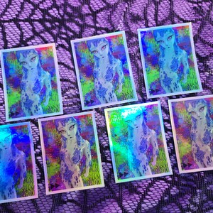 Holographic Cyber Woman Sticker~ Cybercore~ Glitch Sticker~ Laptop ...