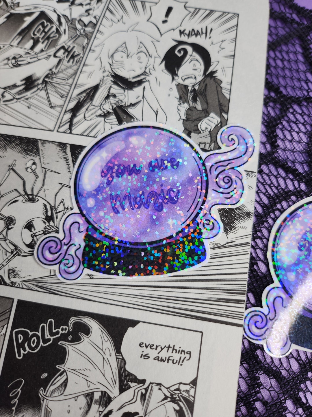 Magic Crystal Ball Sticker Pastel Goth Sticker Water Bottle Sticker Laptop Sticker Waterproof ...