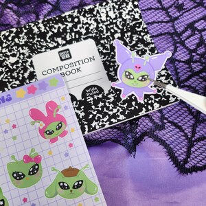 Kawaii Alien Sticker Sheet Stationary Journaling Stickers Space ...