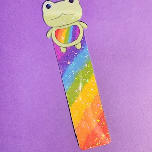 Frog Bookmark Holographic Rainbow Frog Bookmark Cute Bookmark Cottage ...