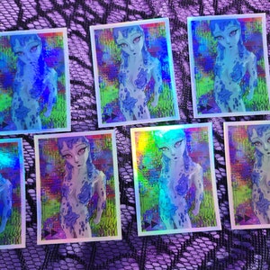 Holographic Cyber Woman Sticker~ Cybercore~ Glitch Sticker~ Laptop ...