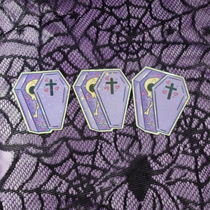 Coffin Vinyl Sticker Skeleton Sticker Waterproof Sticker Laptop Sticker ...