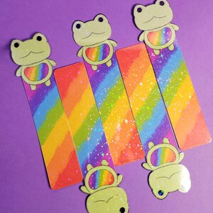 Frog Bookmark Holographic Rainbow Frog Bookmark Cute Bookmark Cottage ...