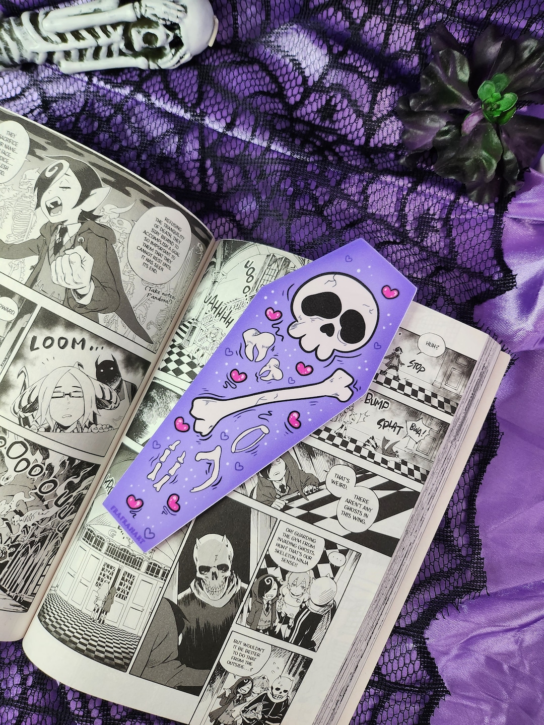 Coffin Bookmark Pastel Goth Bookmark Cute Bookmark Purple Bookmark ...