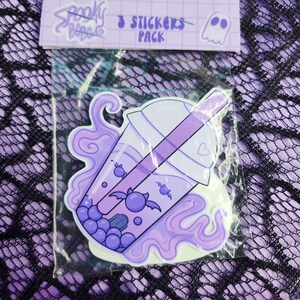 Boba Tea Sticker Set Pastel Goth Sticker Water Bottle Sticker Laptop ...