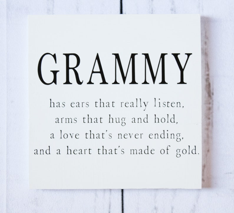 Personalized Grammy Wood Sign 8x8 Grammy Has Ears That - Etsy