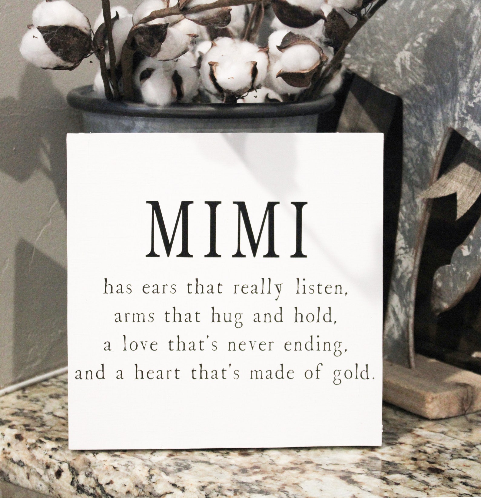 Personalized Mimi Wood Sign 8x8 Mimi Has Ears That - Etsy