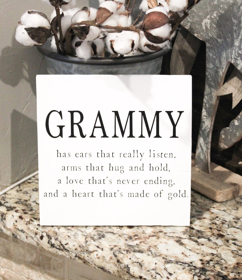 Personalized Mimi Wood Sign 8x8" Mimi Has Ears That Really Listen Arms ...