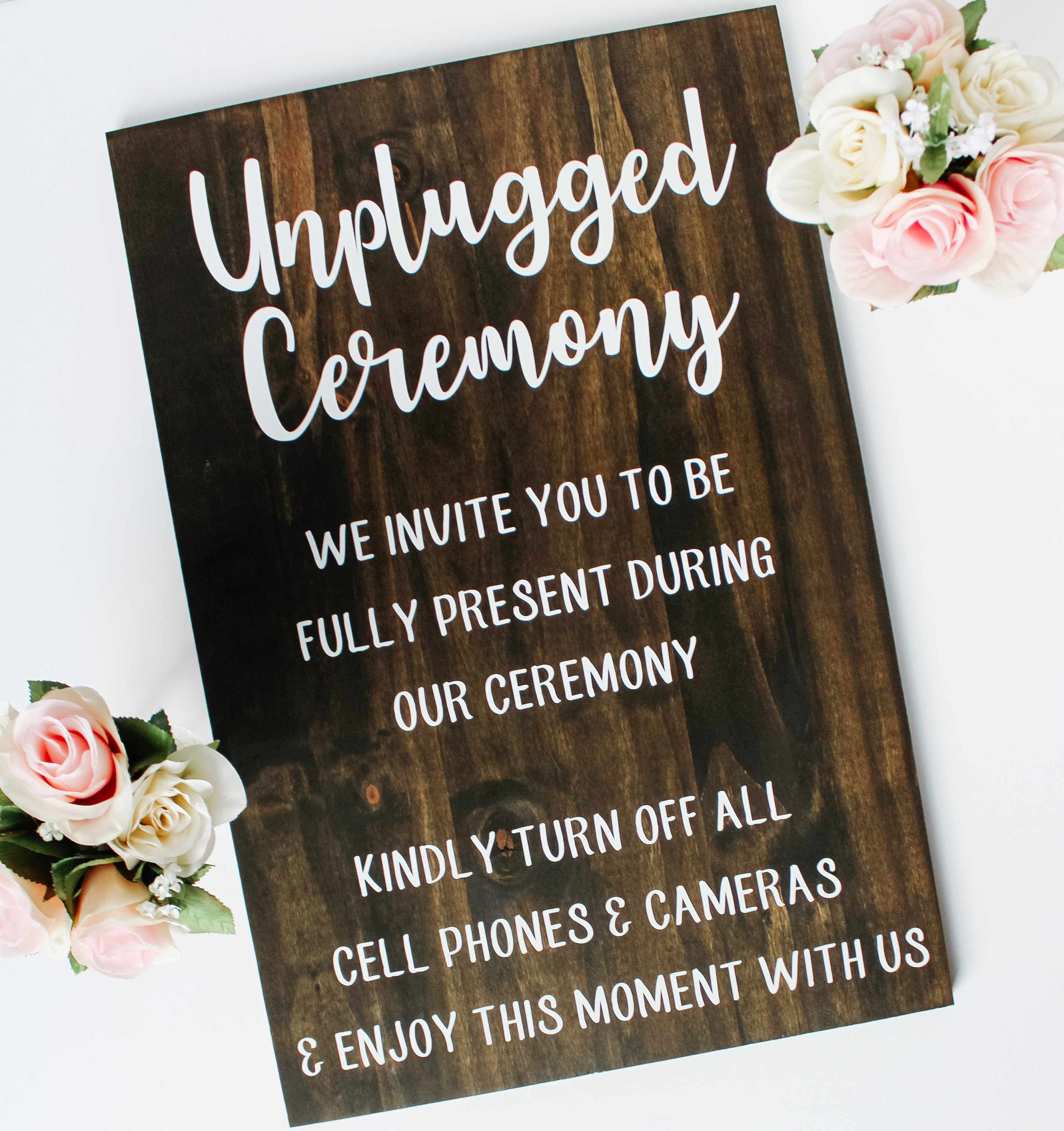 Unplugged Wedding Sign Unplugged Ceremony Wedding Wood Sign - Etsy