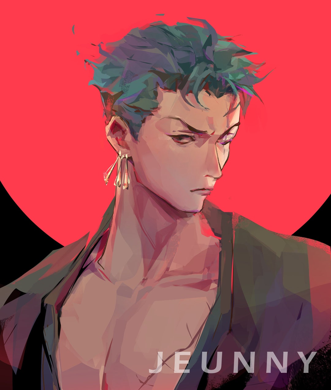 Cool Swaggy Green Hair Swordsman - 5"x7" and 11"x9" OP Anime Print - Etsy