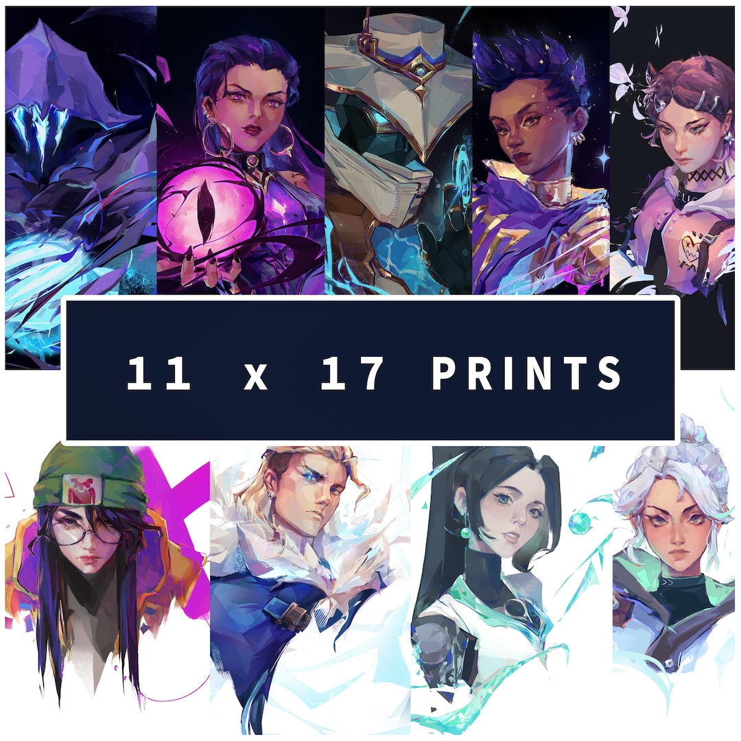 11x17 Valorant Posters | Cypher, KJ, Sage, Jett, Omen, Sova, Astra ...