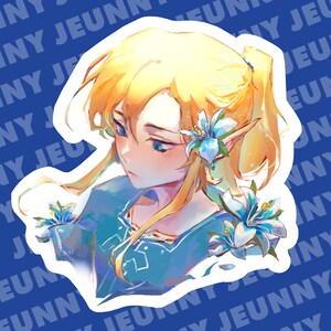 BOTW Link & TOTK Zelda Print + Sticker | Legend of Zelda - Etsy
