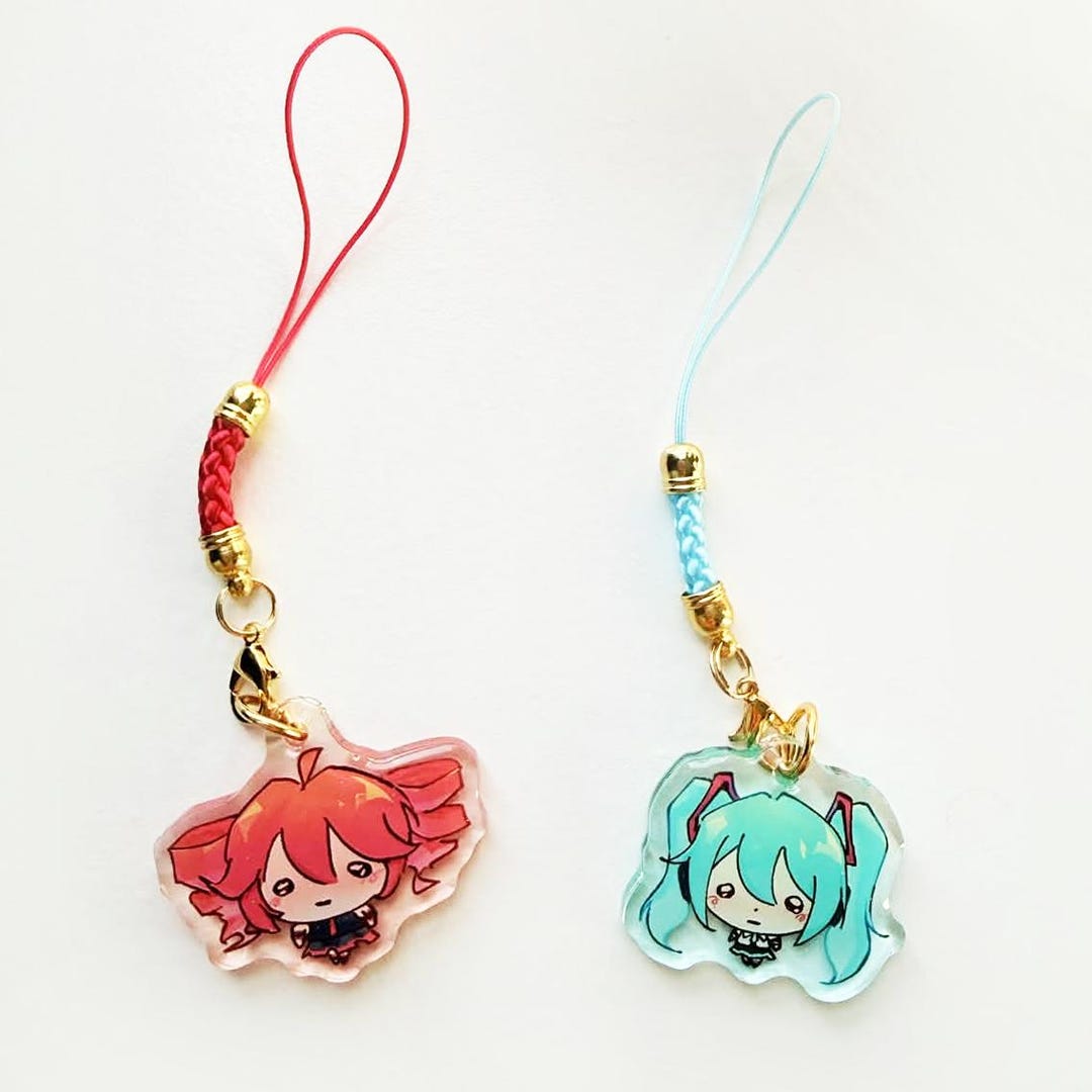 Miku + Teto Creature Charms | 1.15" and 1.5" Double-sided Gradient ...