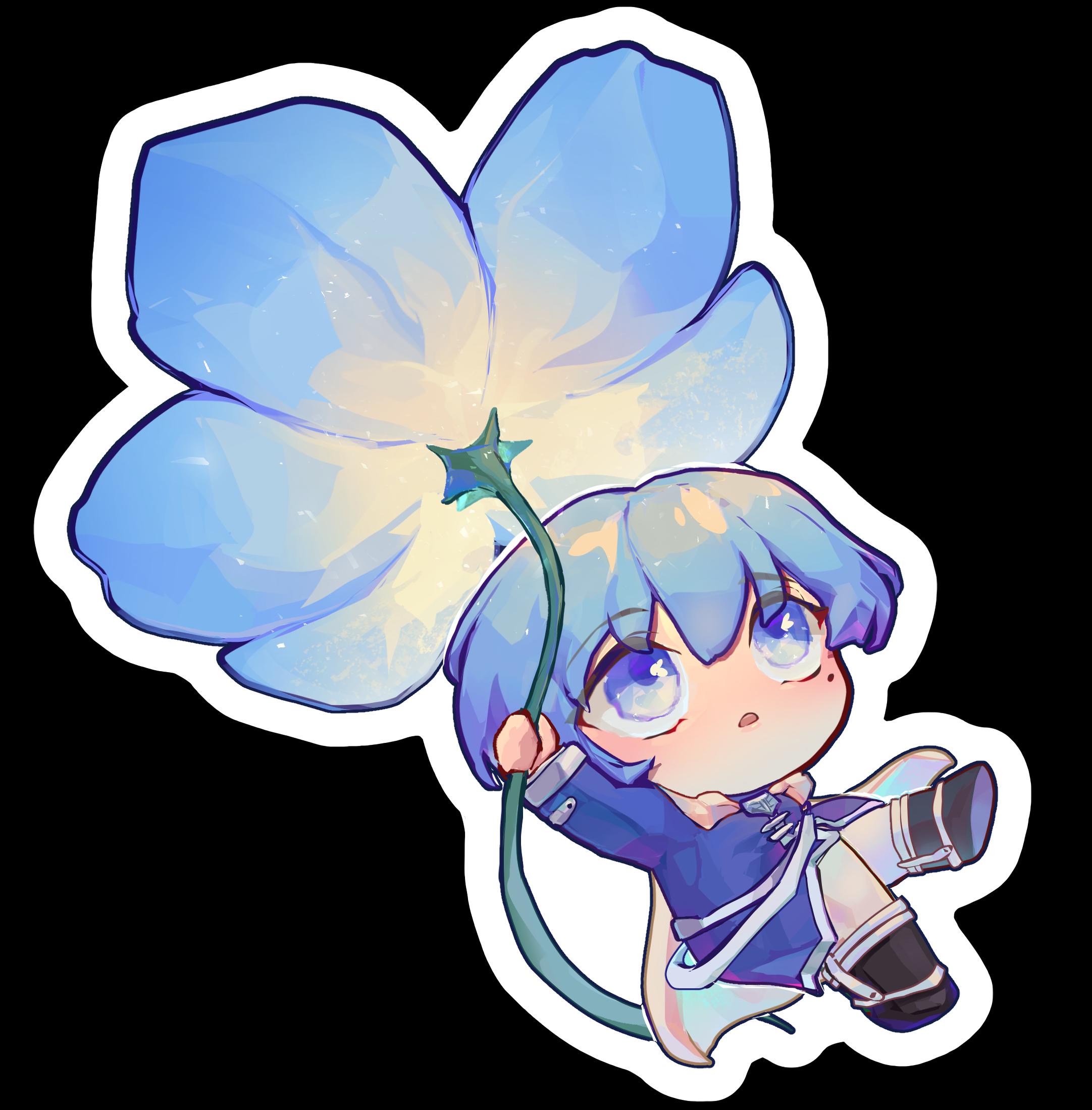 Frieren and Himmel Flower Stickers | 2.5" Gloss Vinyl Sticker | Sousou ...