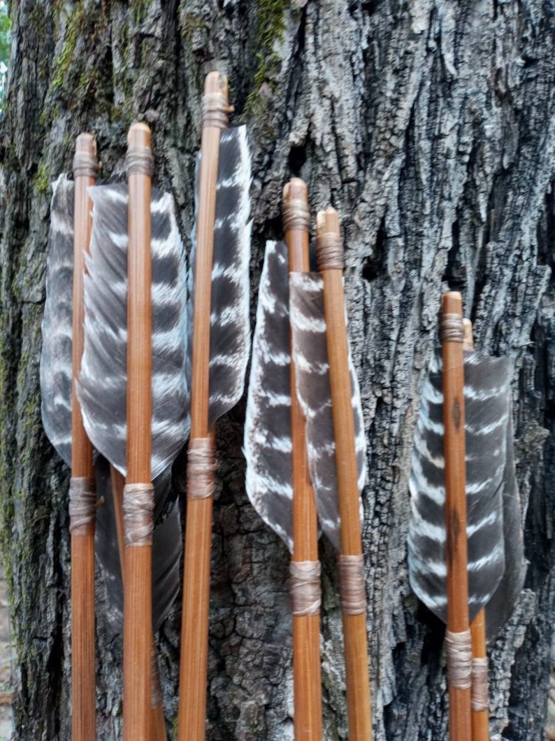 5 Pcs/unit 33" Traditional Arrows With Agate Arrowheads - Etsy