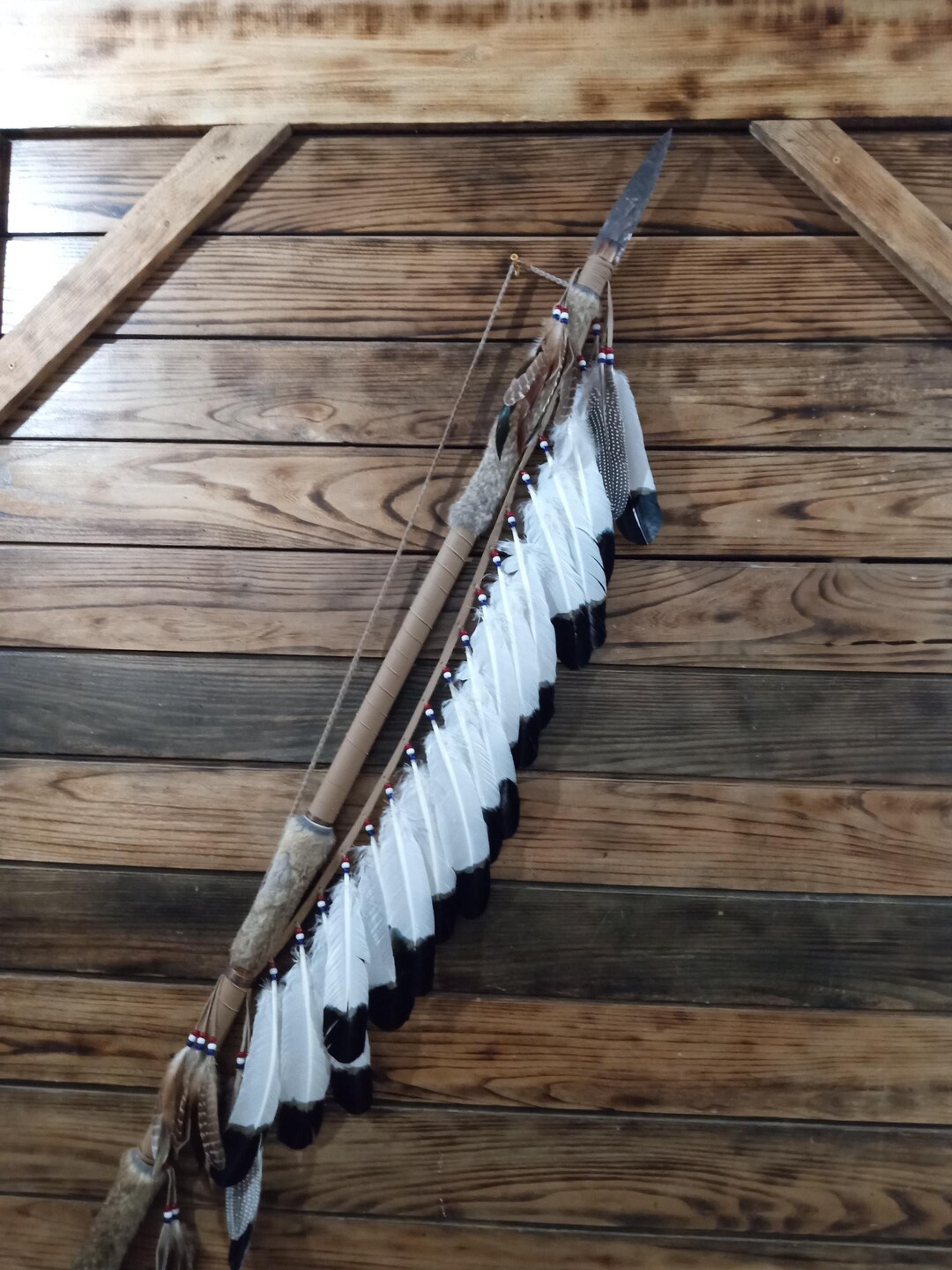Decorative Agate Warrior Spear/lance Wall Hanging Home Decor Pow Wow ...