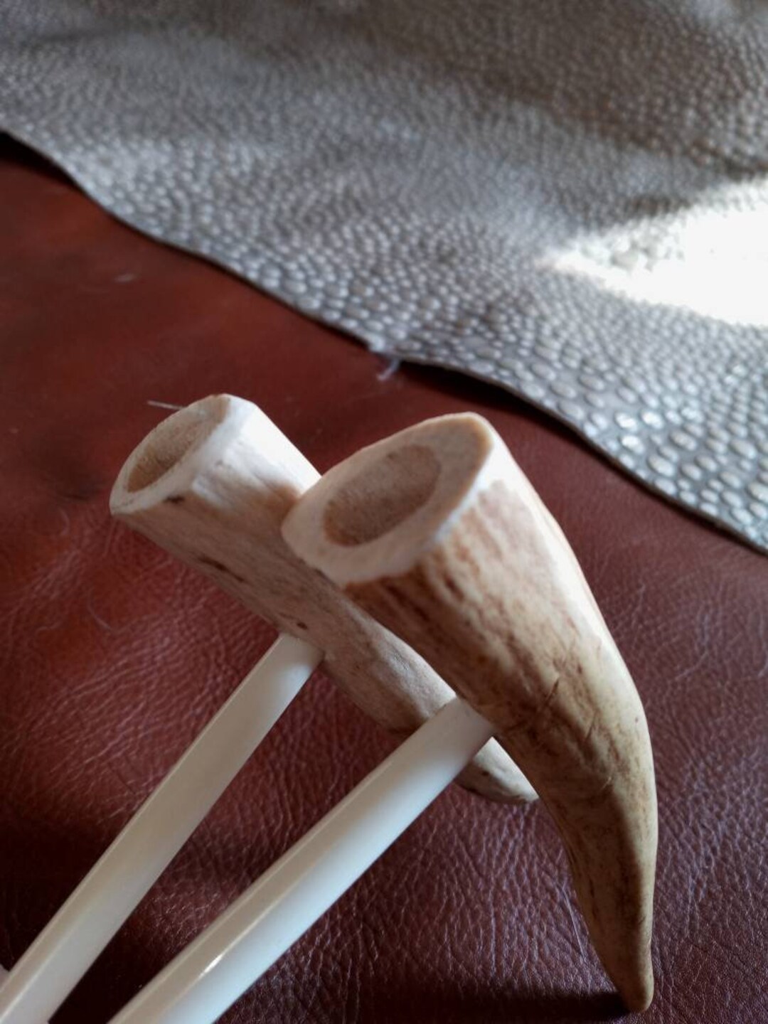 Set of 2 Pcs/unit Deer Antler Pipes - Etsy