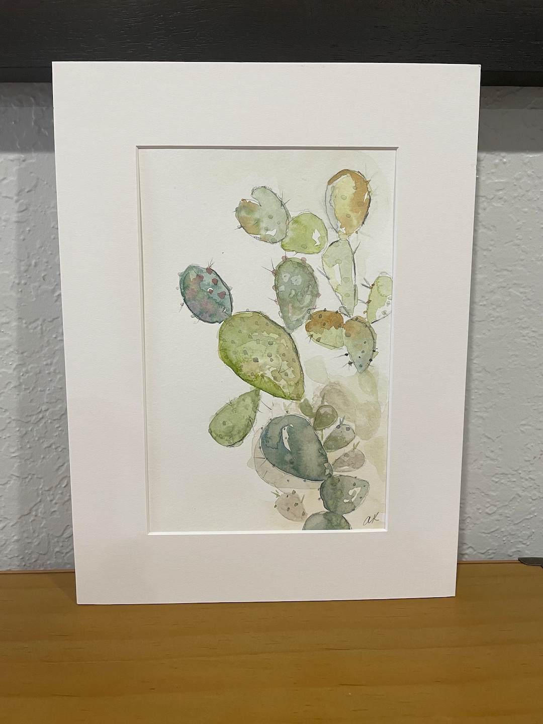 Nopal Cacti, Matted Original Watercolor Painting - Etsy