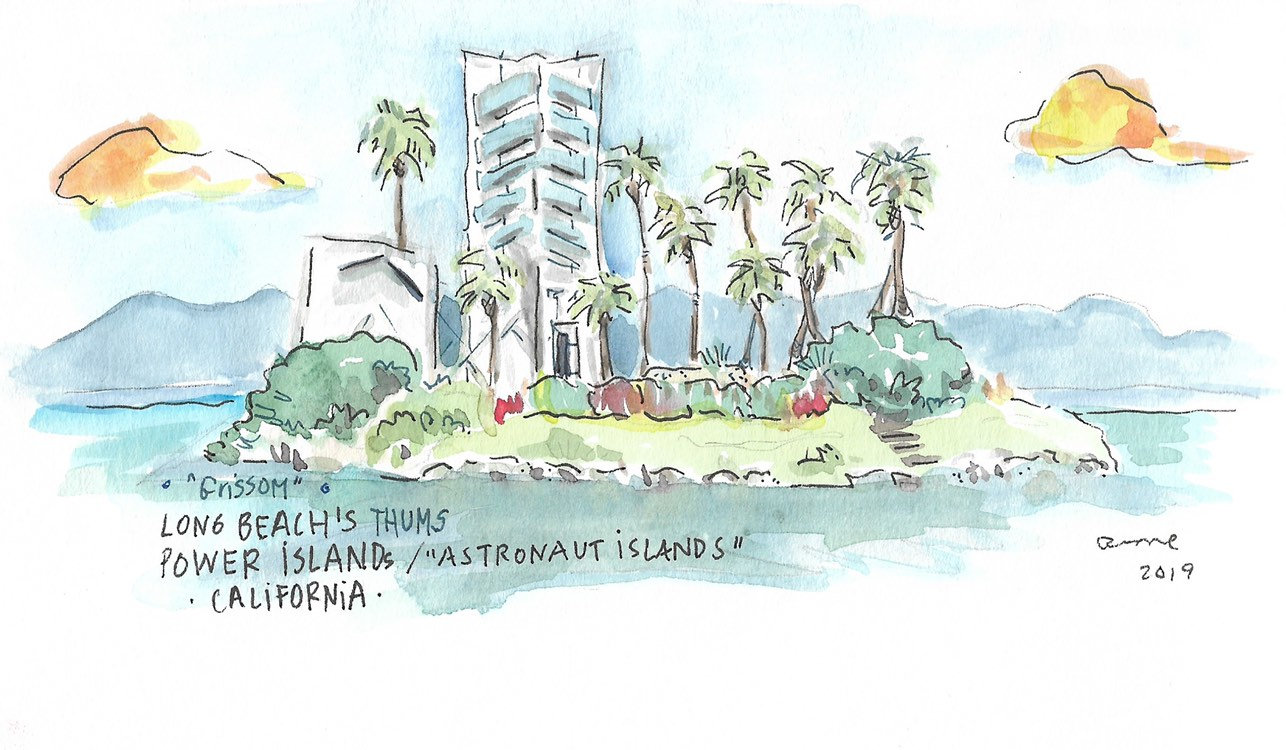 Long Beach California Watercolor Print - Etsy