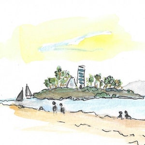 Long Beach California Watercolor Print - Etsy