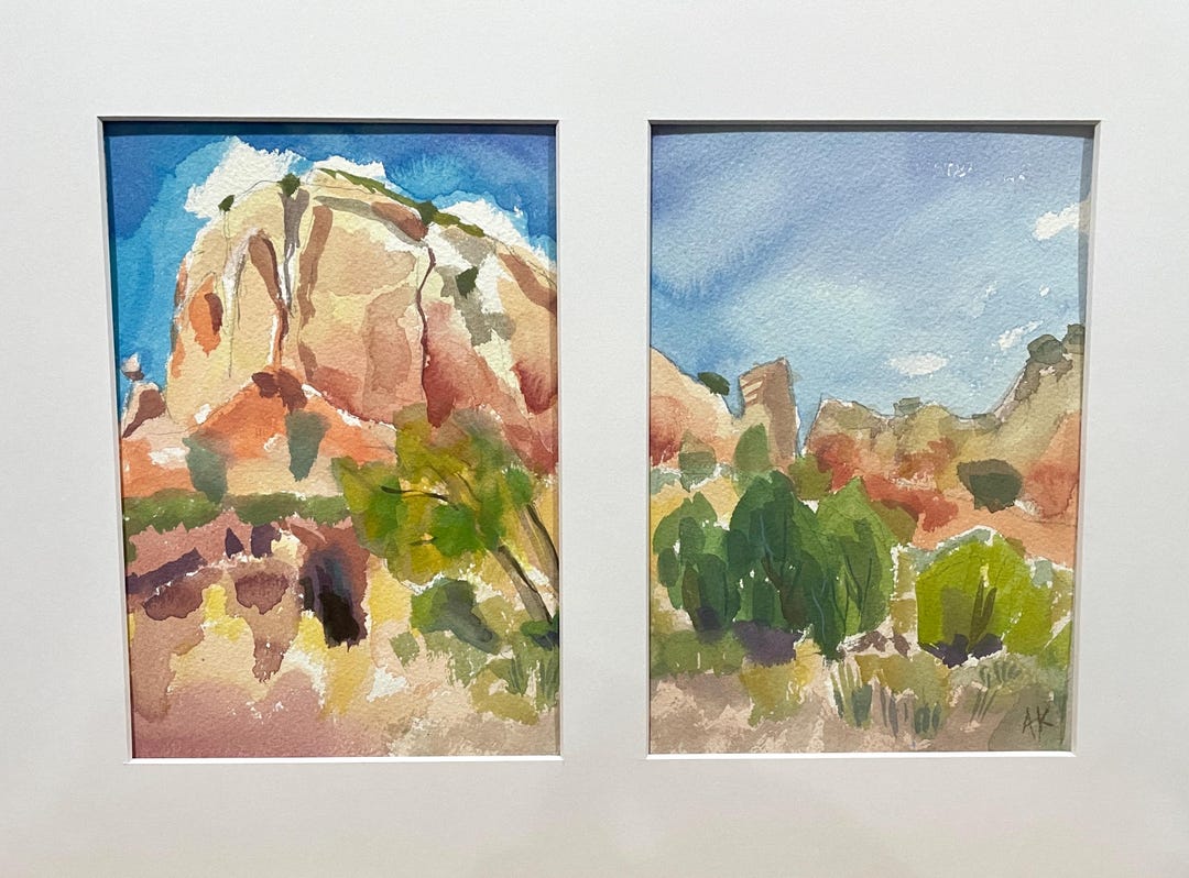 Box Canyon Trail, Original Ghost Ranch Watercolor Plein Air Geology Painting 2024 - Etsy