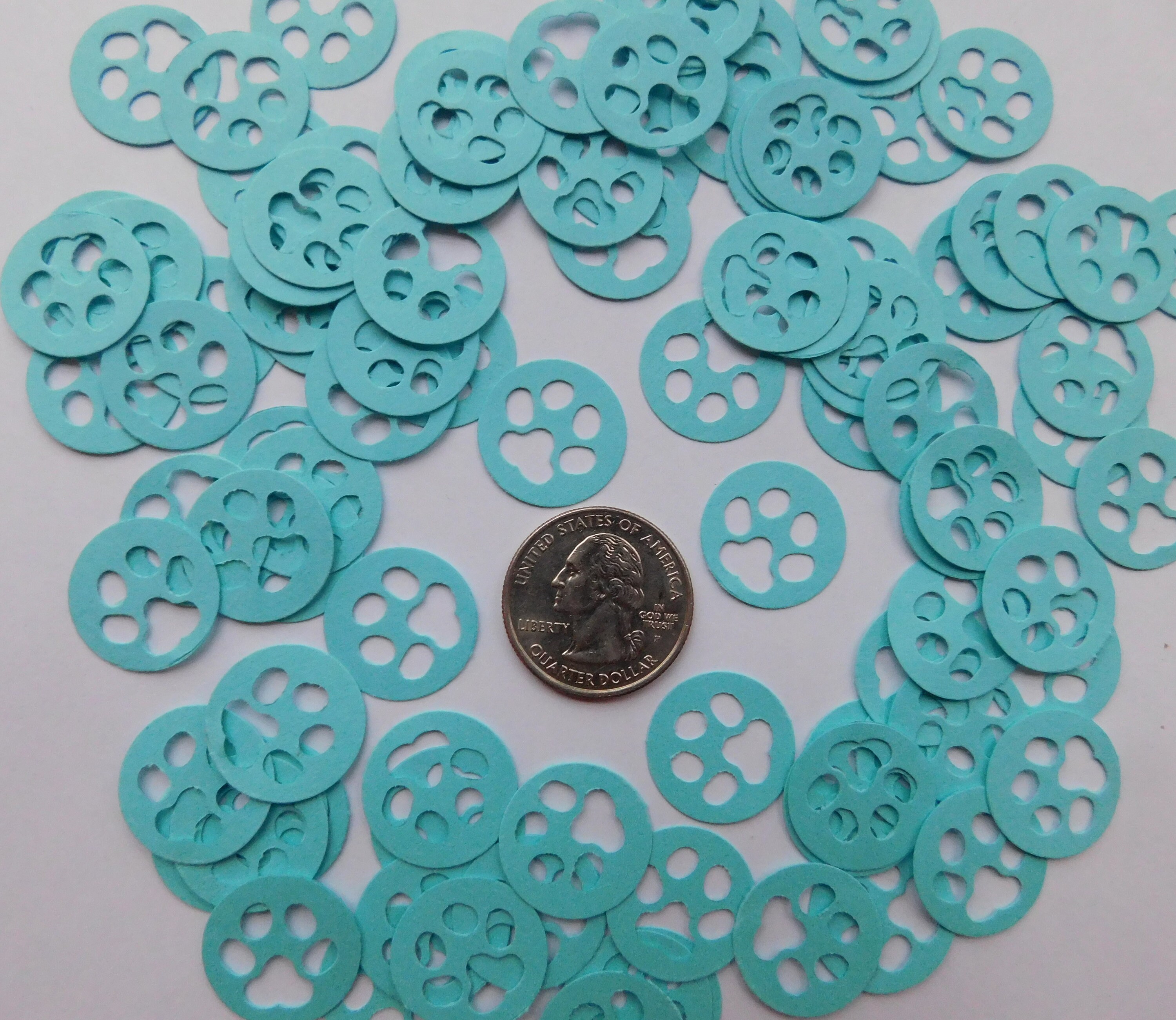 Paw Print Confetti, Baby Boy Confetti, Gender Reveal Confetti, Paw ...