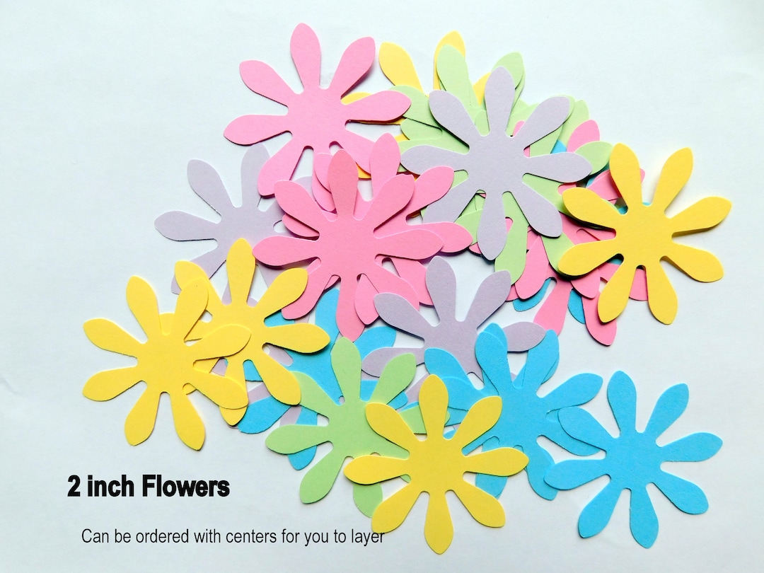 Flower Die Cuts, Daisy Die Cuts, Paper Flowers, Flower Cutouts ...