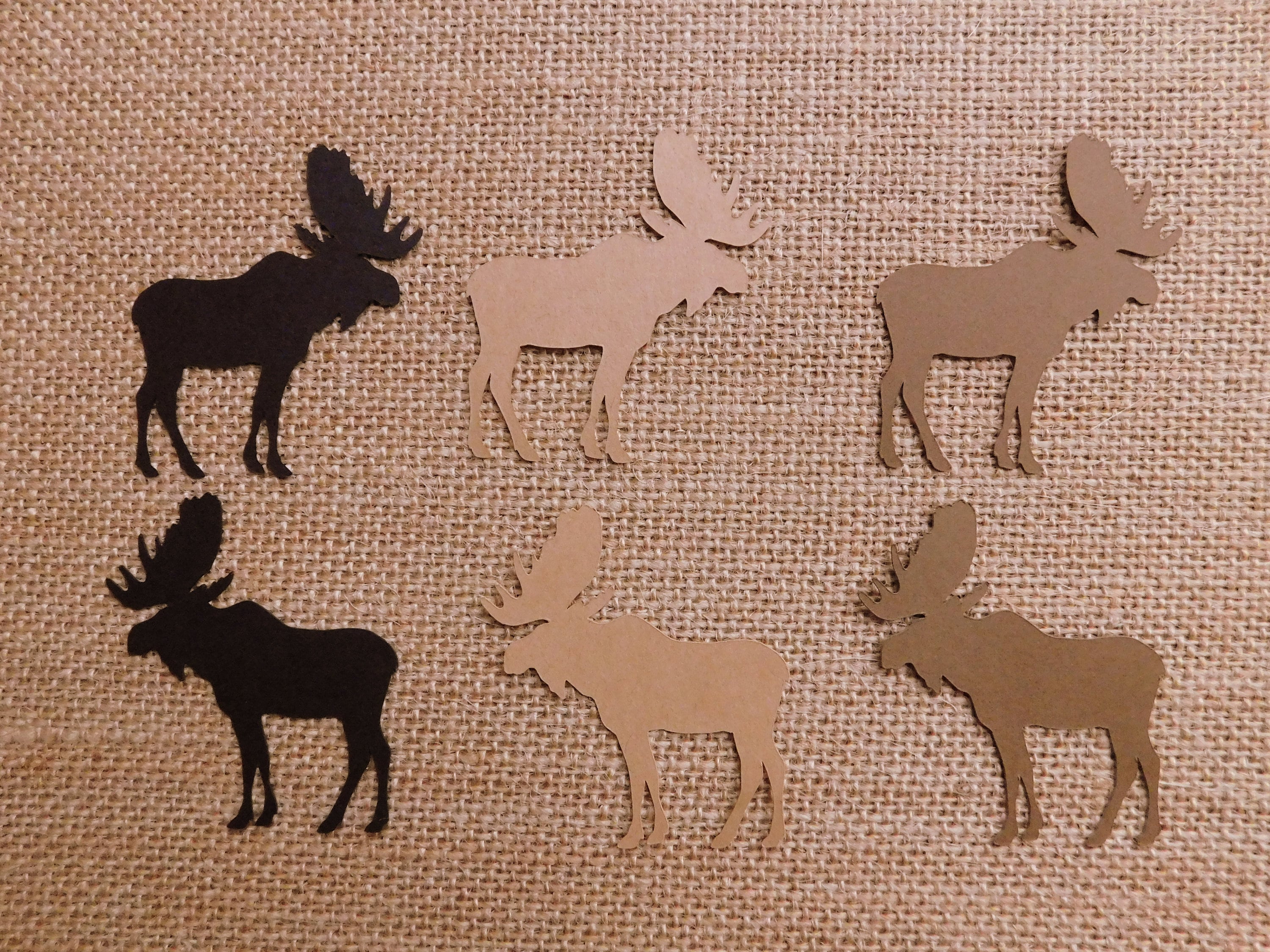 Moose Die Cuts, Moose Cut Outs, Wildlife Die Cuts, Moose Confetti ...