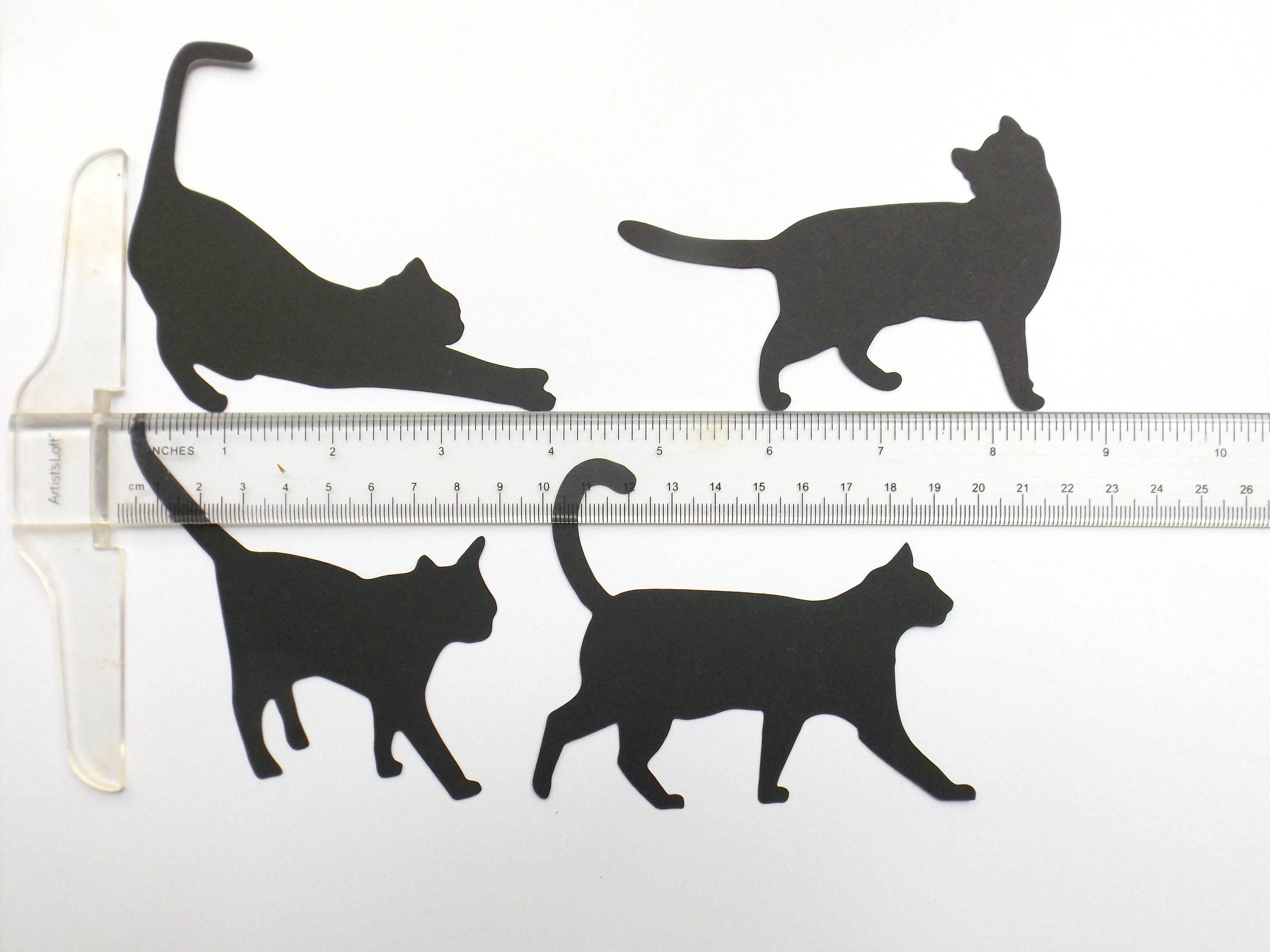 Cat Die Cuts, Cardstock Cats, Cat Silhouettes, Cat Embellishments ...