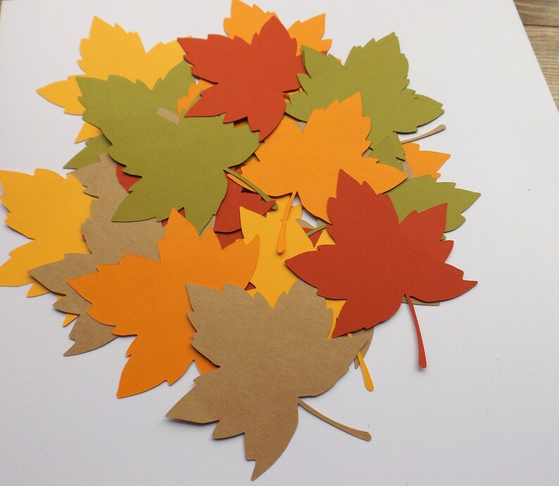 Fall Leaf Die Cuts, Leaf Die Cuts, Paper Leaves, Maple Leaves, Autumn ...