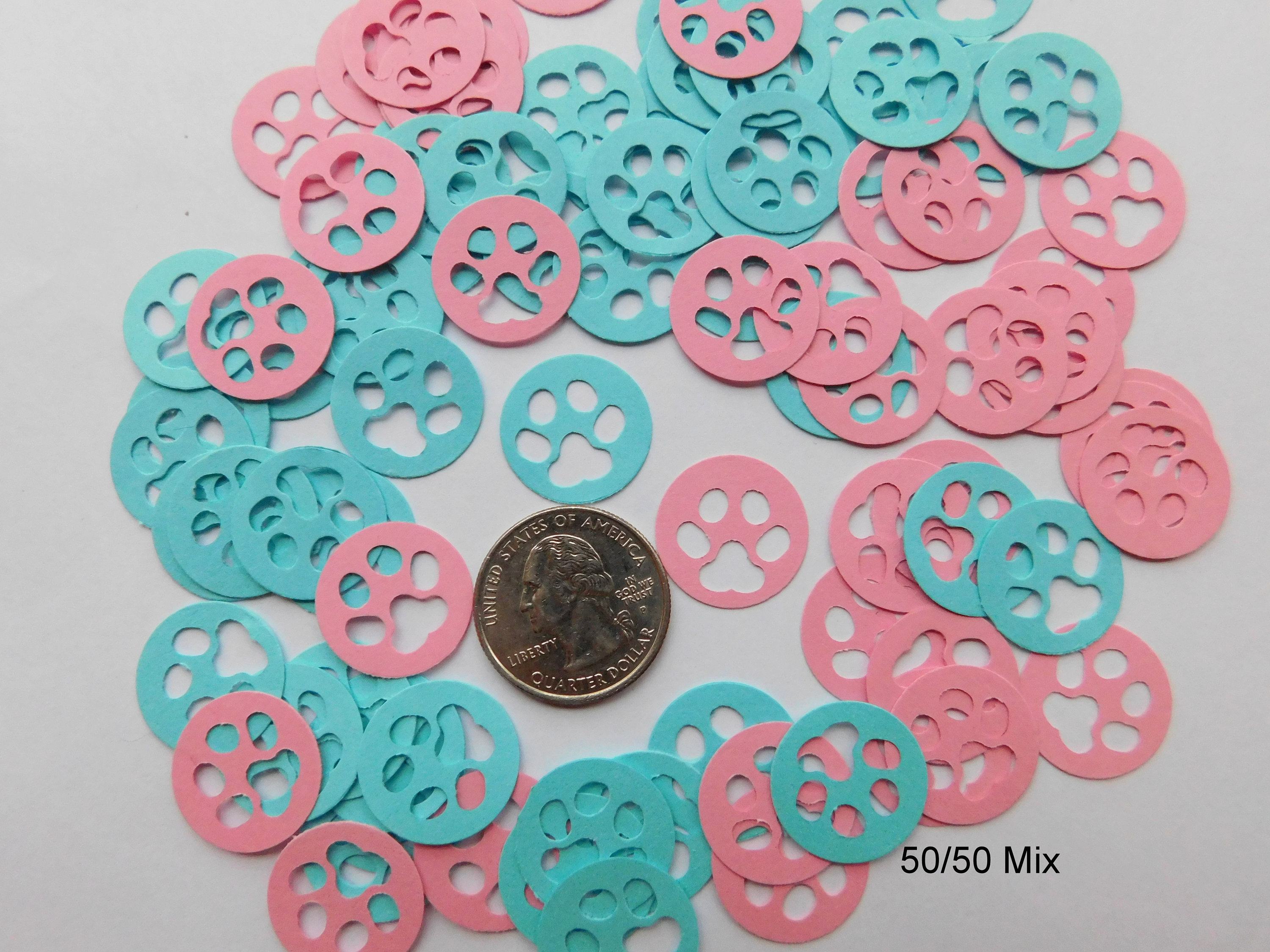 Paw Print Confetti, Baby Boy Confetti, Gender Reveal Confetti, Paw ...