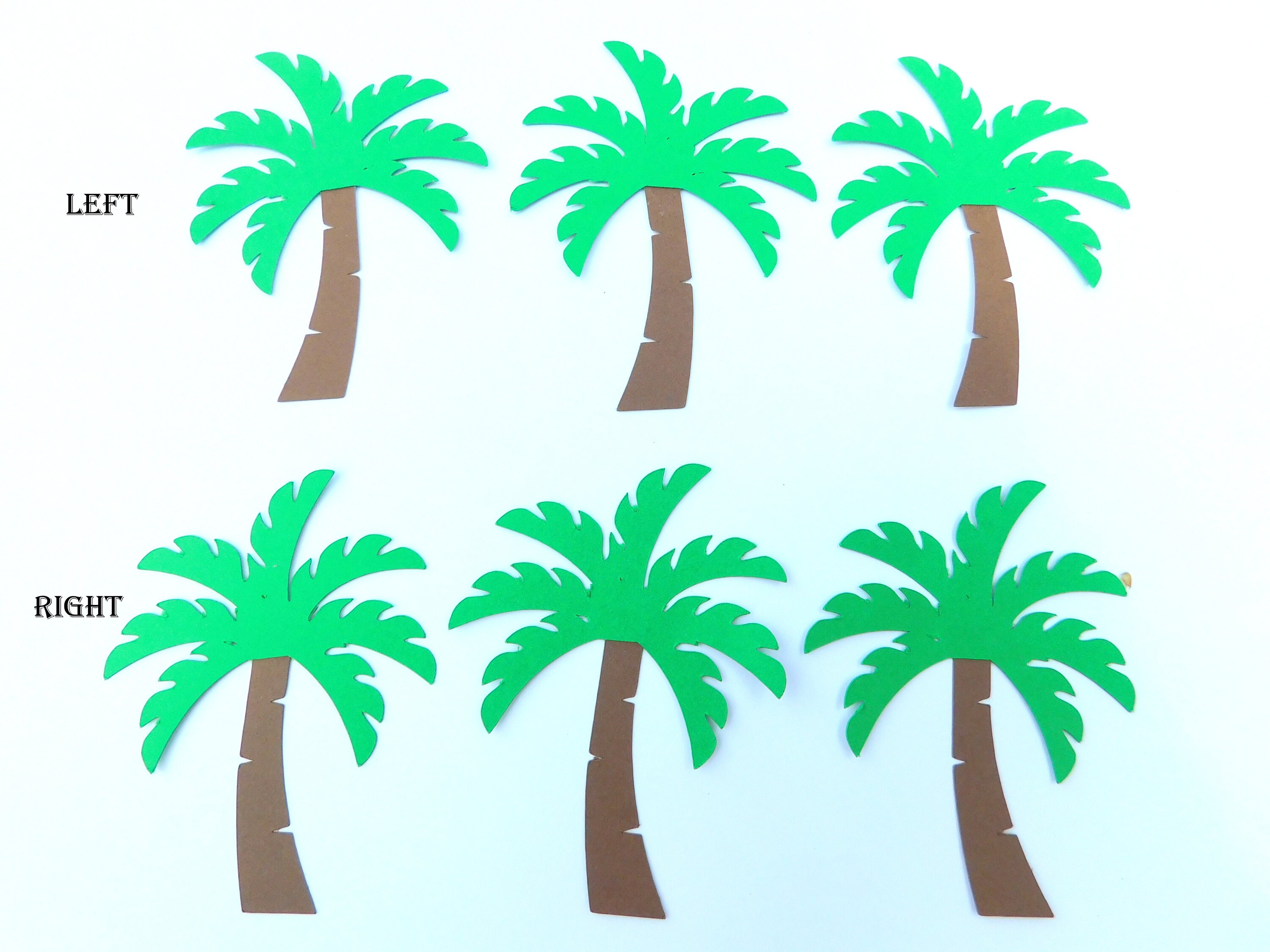 Palm Tree Die Cuts, Paper Palm Trees, Tropical Die Cuts, Tropical ...
