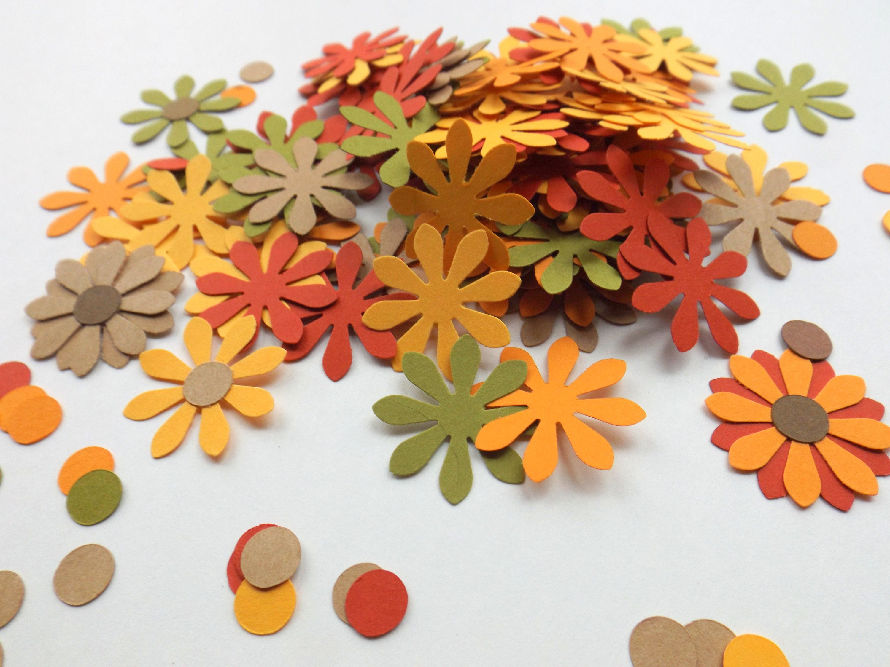 Flower Die Cuts, Fall Flowers, Flower Cut Outs, Flower Embellishments ...