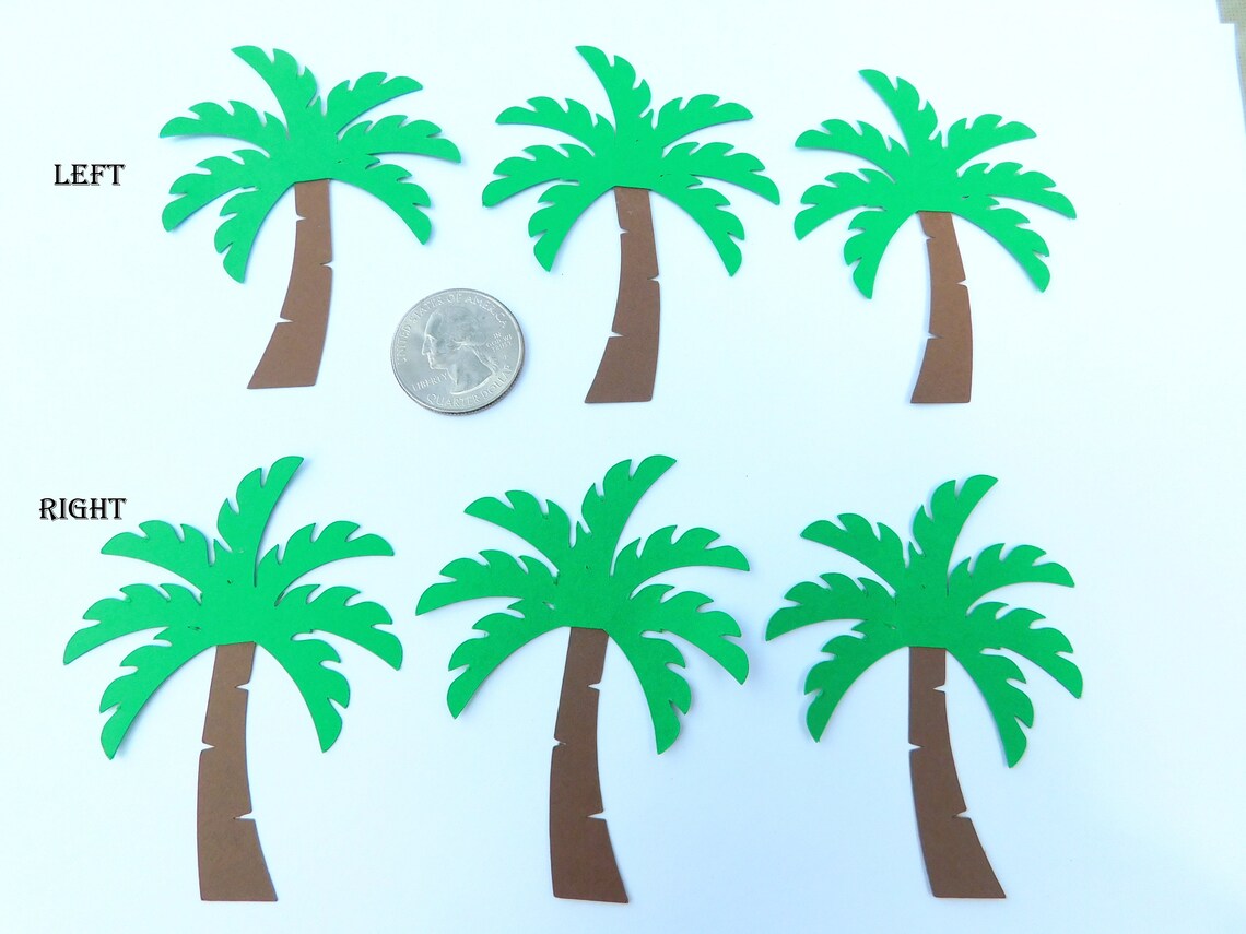 Palm Tree Die Cuts, Paper Palm Trees, Tropical Die Cuts, Tropical ...