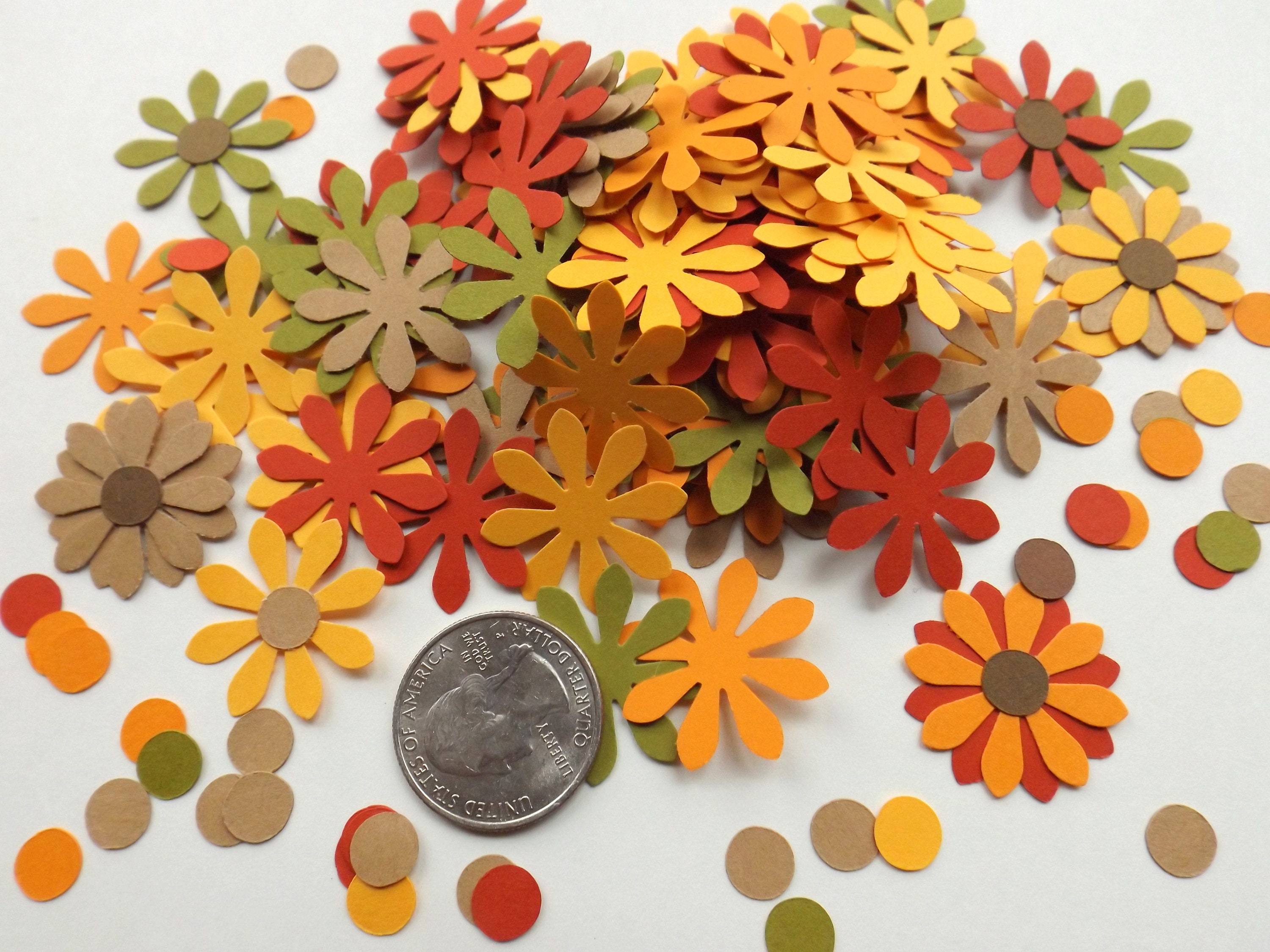Flower Die Cuts, Fall Flowers, Flower Cut Outs, Flower Embellishments ...