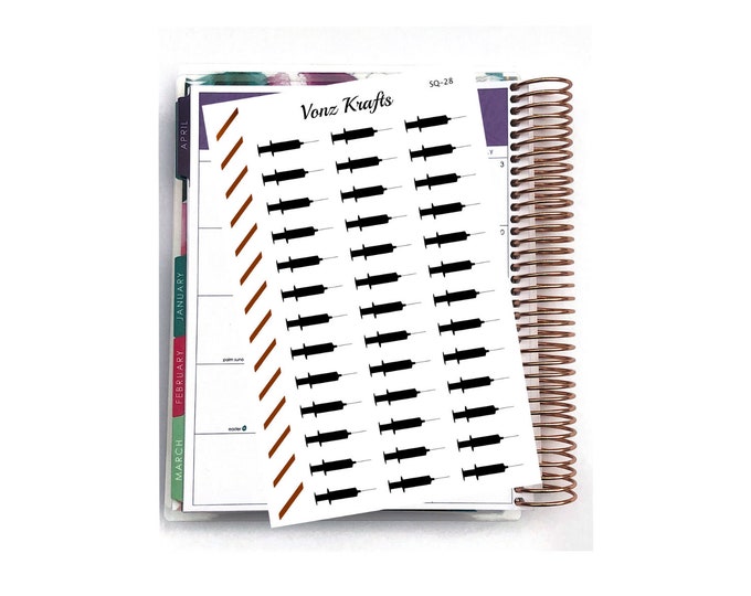 Syringe Stickers for Planner, Functional Planner Stickers, Insulin ...