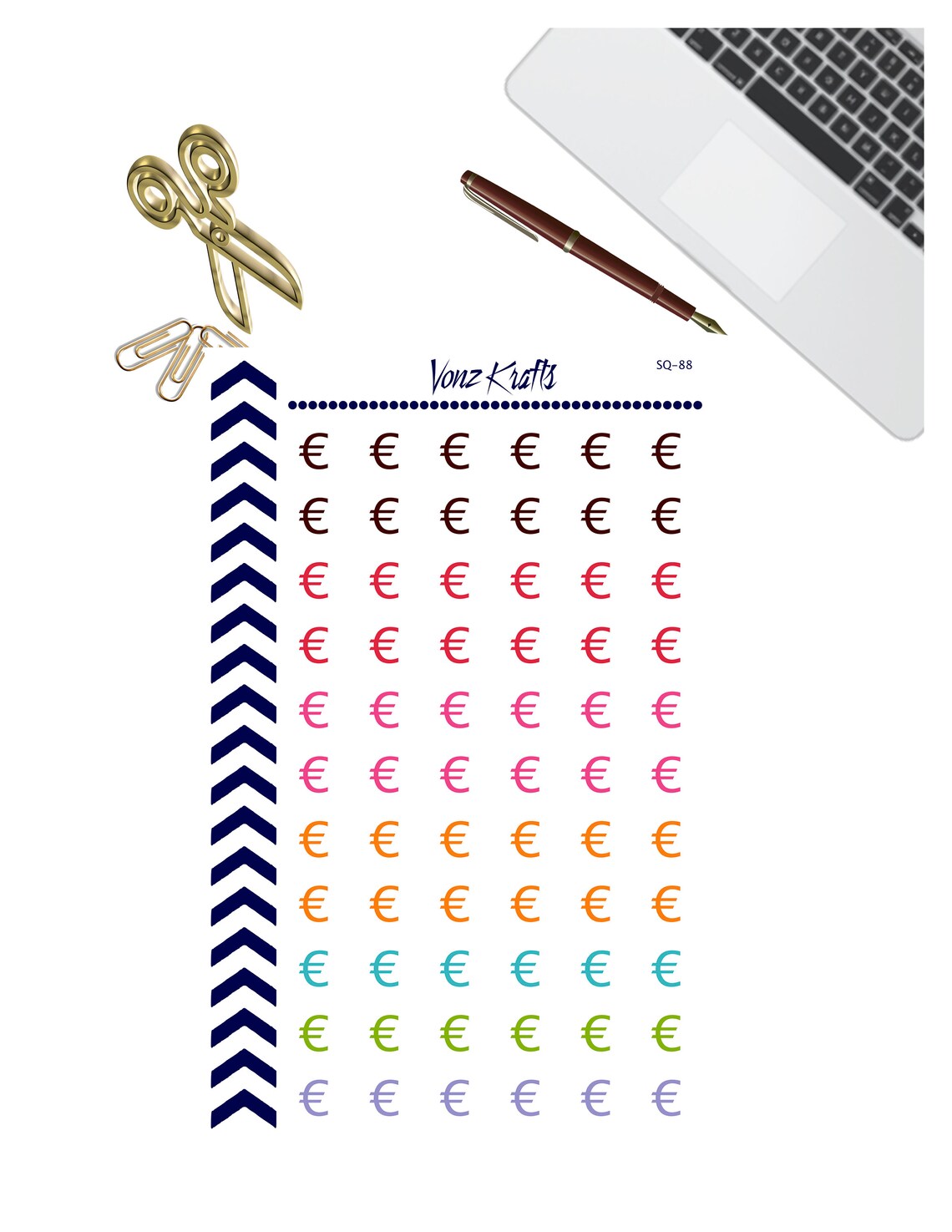 Money Sign Planner Stickers Euro Sign Stickers Payday - Etsy
