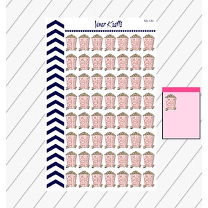 Popcorn Stickers, Movie Night Stickers, Cinema Stickers, Movie Review ...