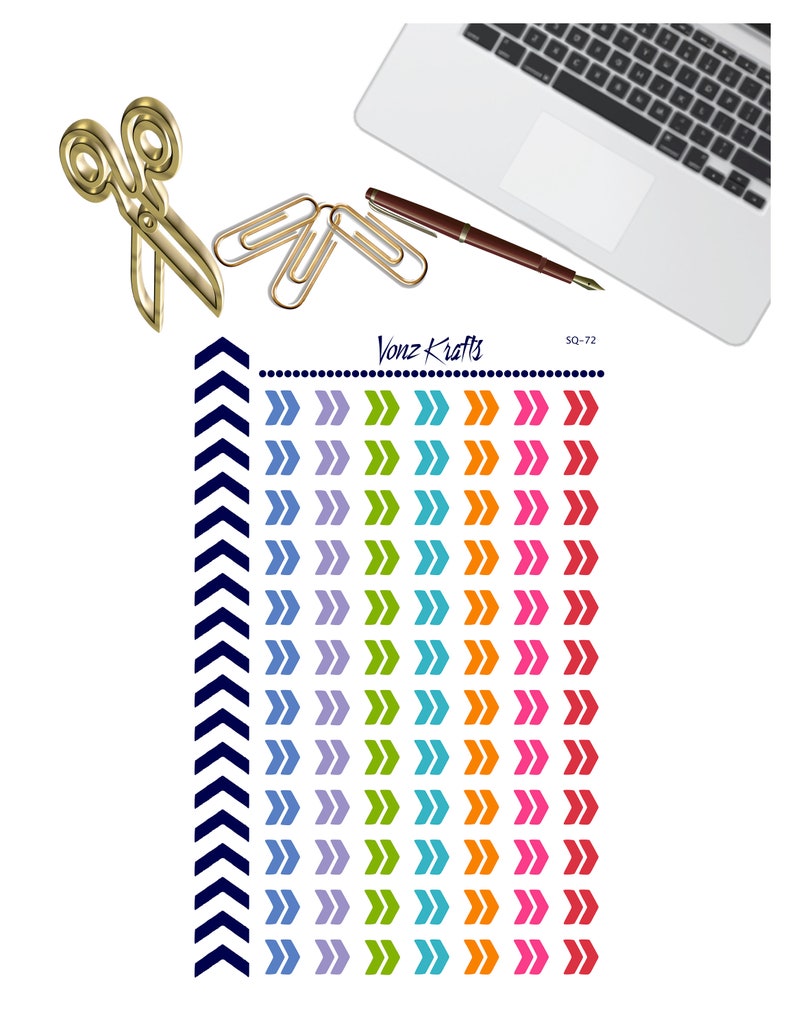 Chevron Arrow Planner Stickers Chevron Stickers Functional | Etsy