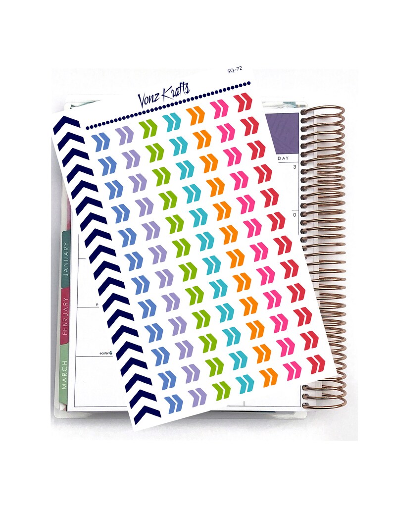 Chevron Arrow Planner Stickers Chevron Stickers Functional | Etsy