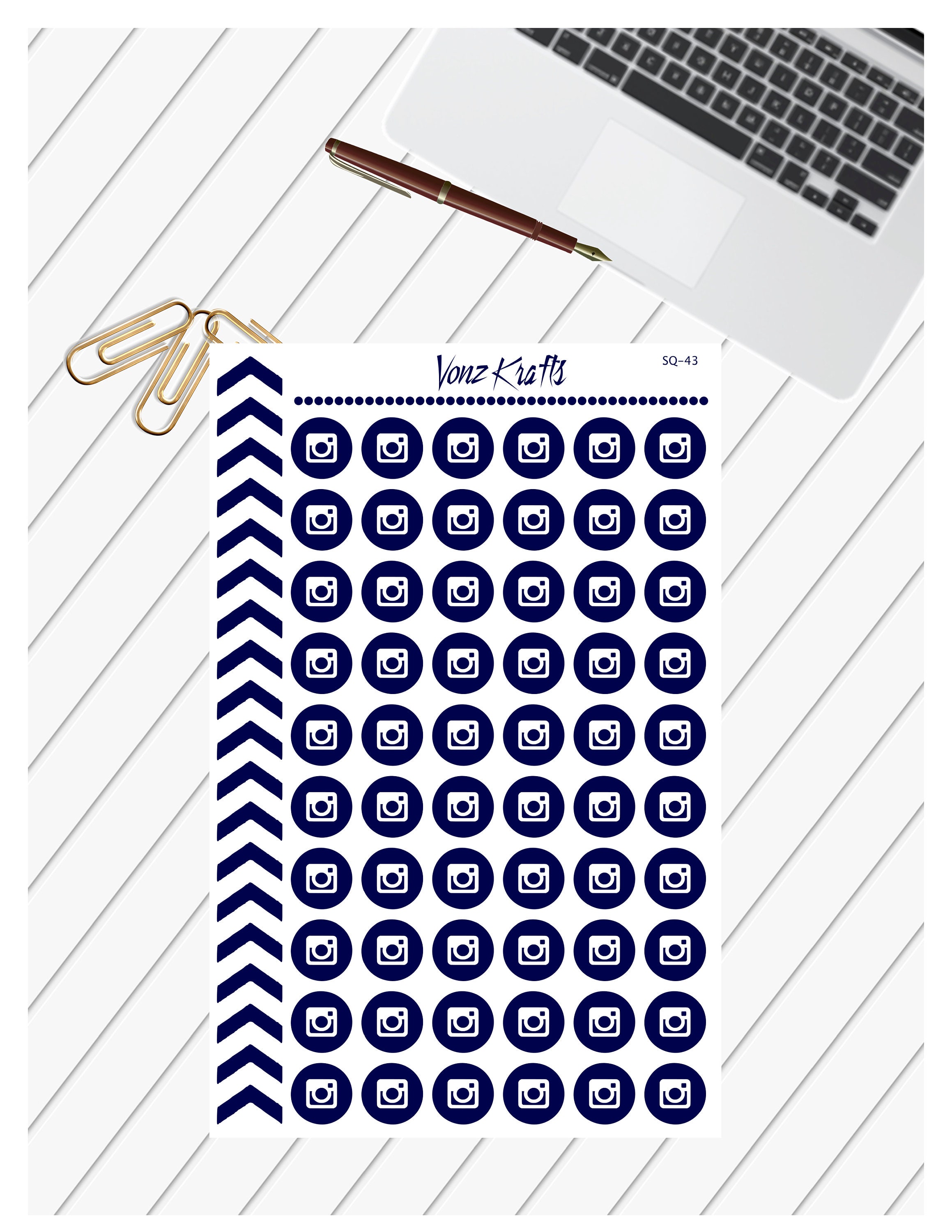 Instagram Social Media Stickers Instagram Planner Stickers | Etsy