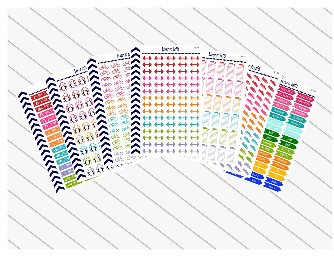 Fitness Planner Starter Kit, Weekly Layout Fitness Planner, Workout ...