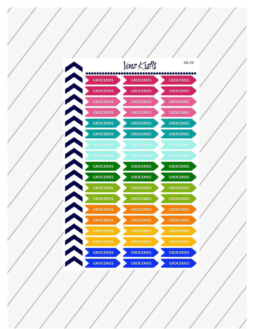 Grocery Planner Sticker, Grocery List Reminder Stickers, Kikkik, Kiss ...